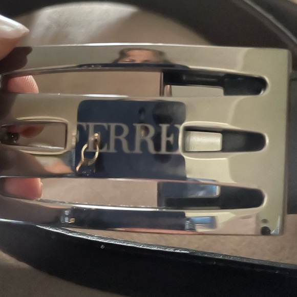 Ferre | Accessories | Men Adjustable Belt One Side Black The Other Side ...